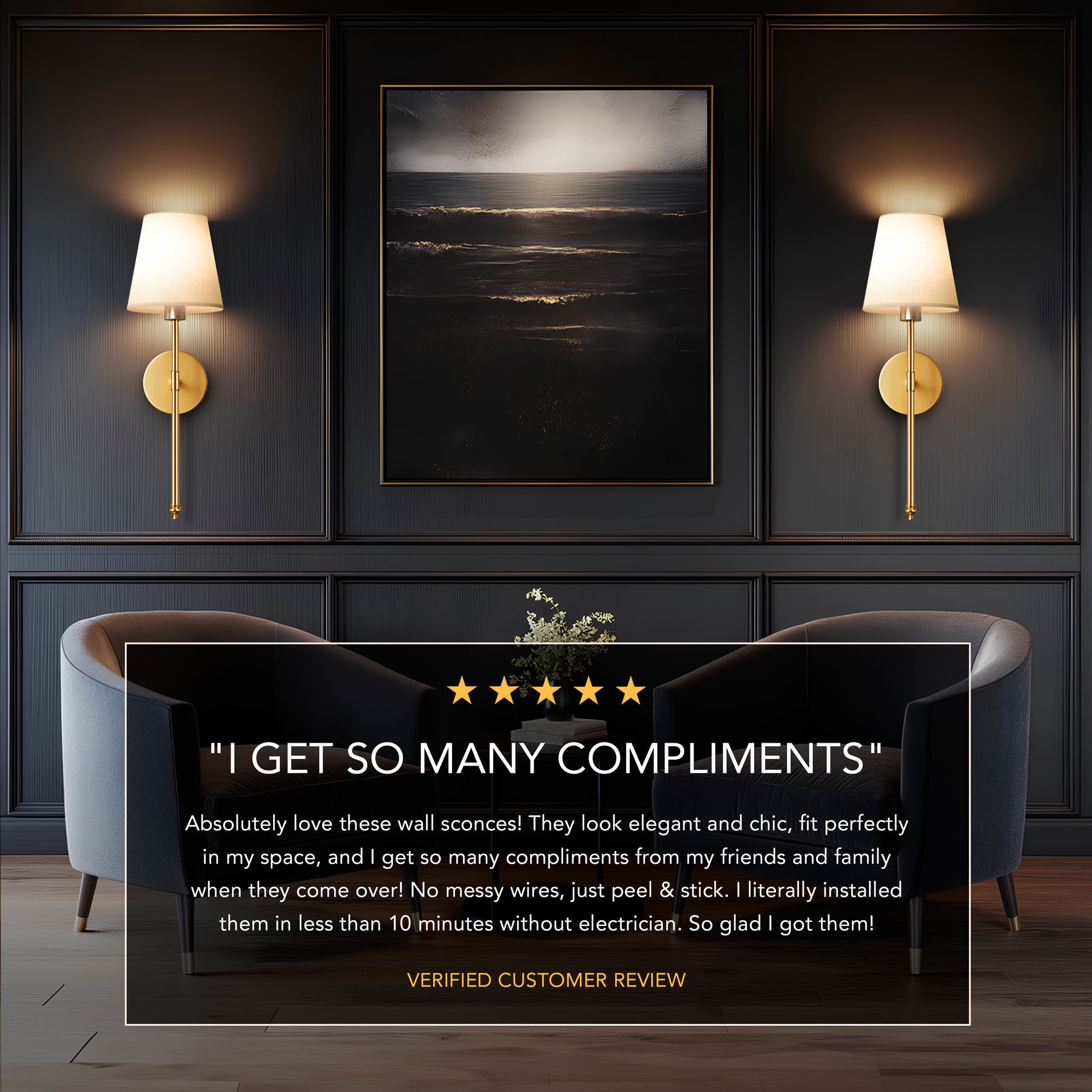 WIRELESS WALL SCONCES (SET OF 2) – Pridola Design UK